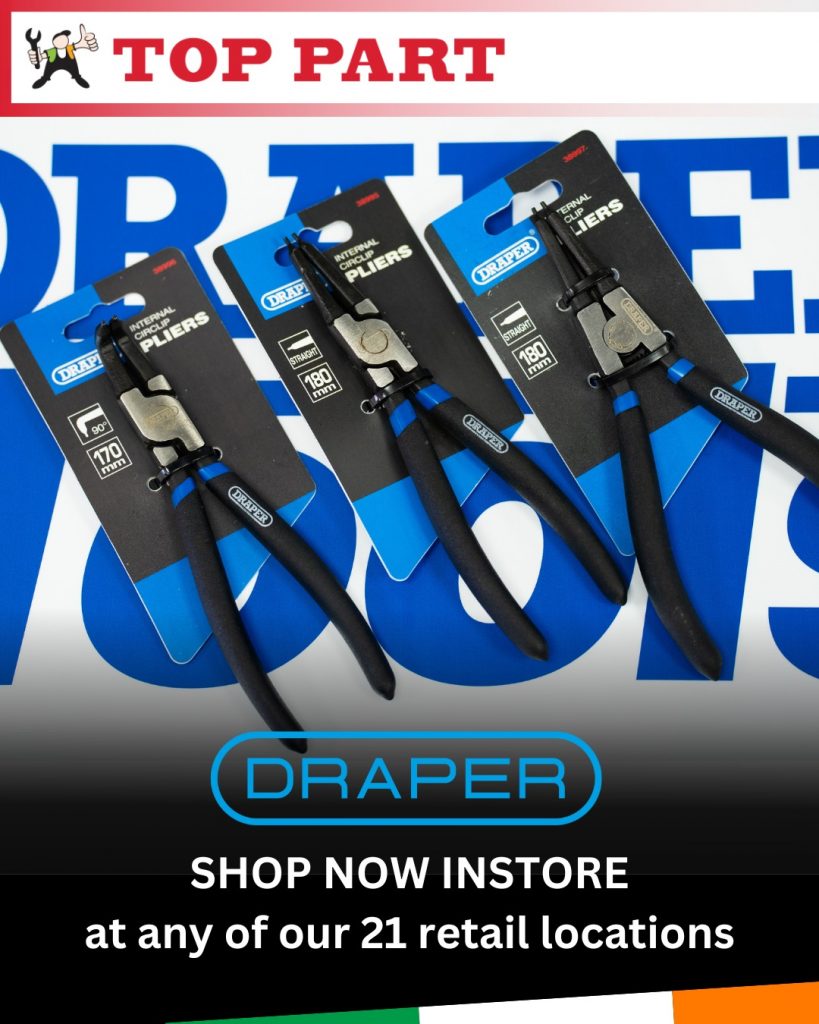Draper Tools now available at Top Part - factorfocus.ie